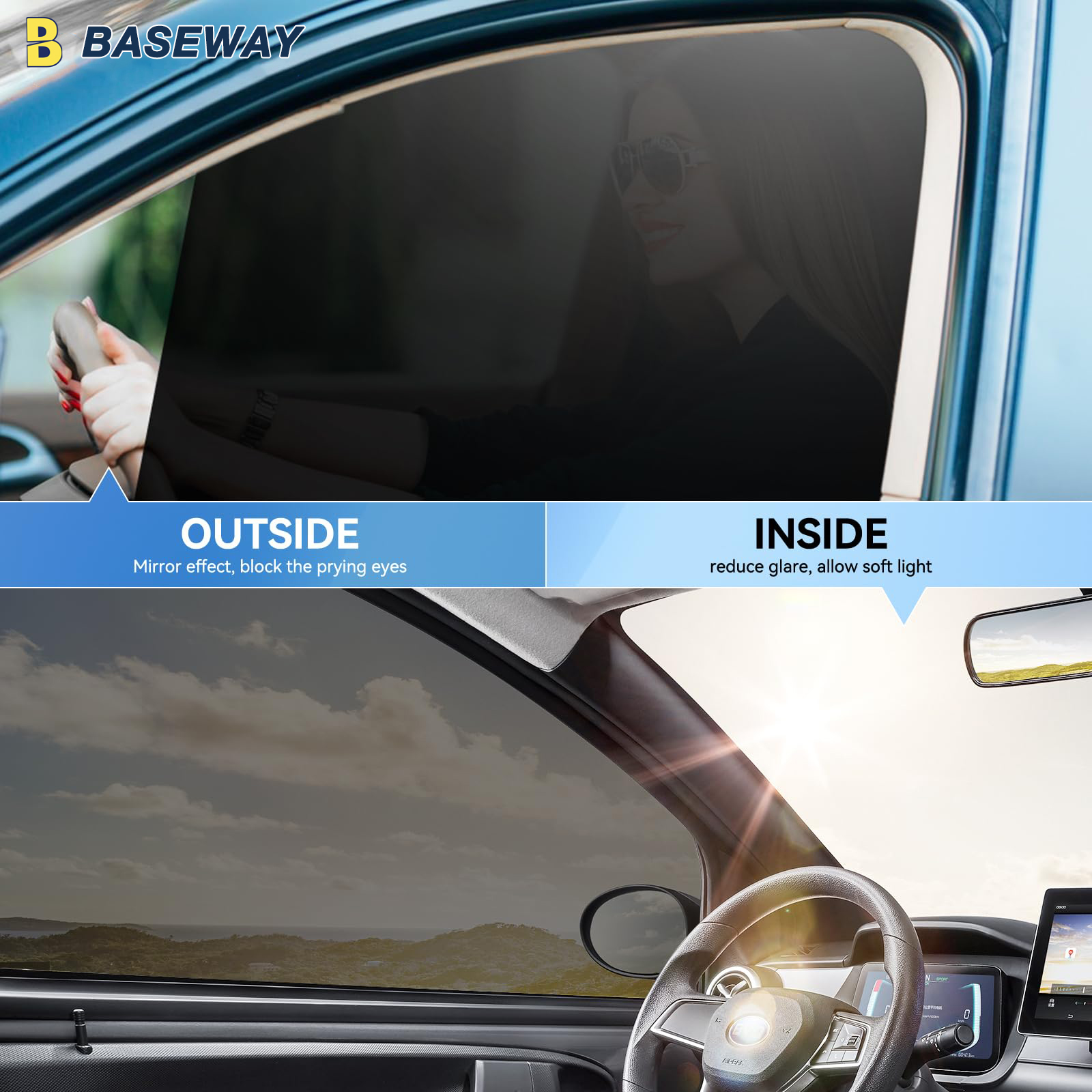 75/50cm X 3m Auto Window Tint Film privacy Anti lo... – Grandado