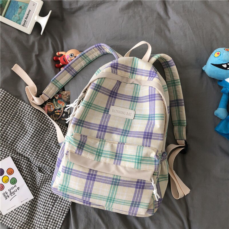 DCIMOR Preppy Cotton and Linen Women Backpack Fema... – Vicedeal