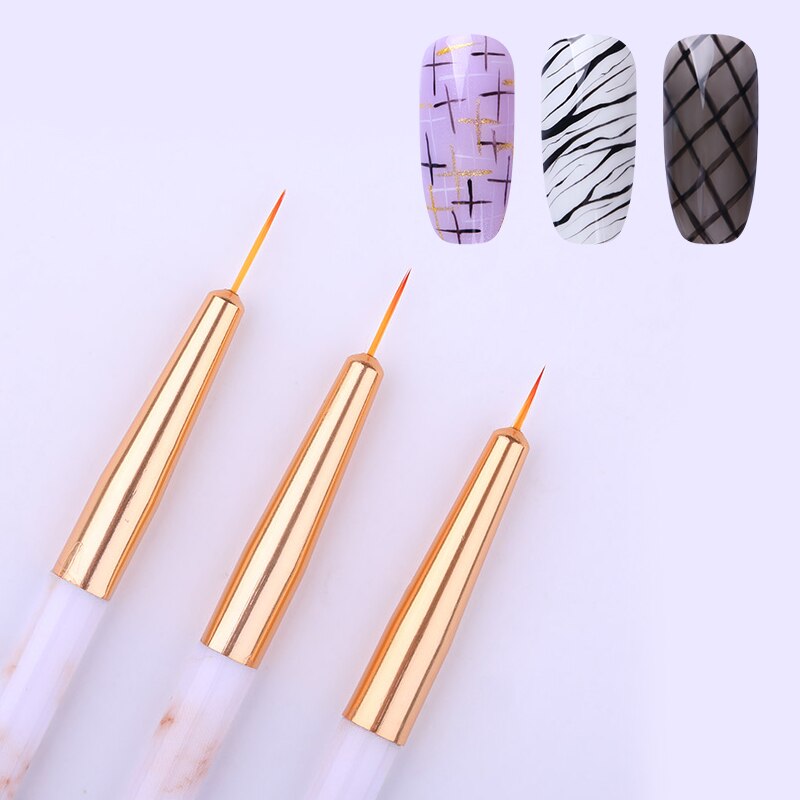 3 Pcs UV Gel Brush Liner Painting Pen Acrylic Draw... – Grandado