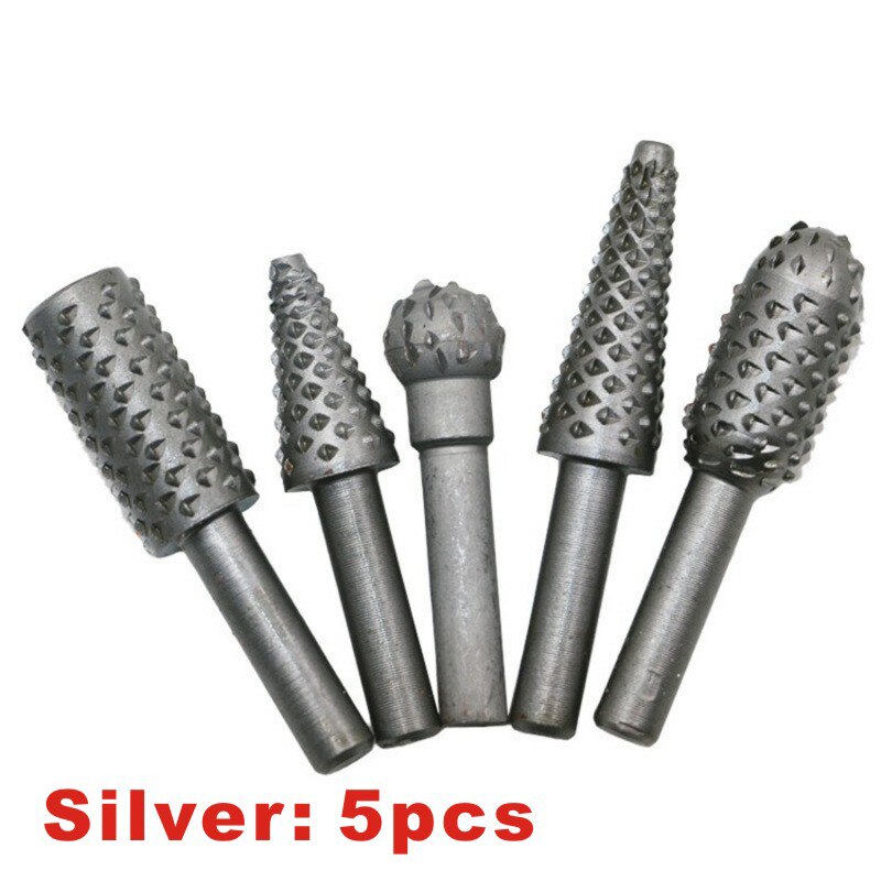 5pcs Woodworking Steel Rotary Rasp File 1/4" Shank... – Grandado