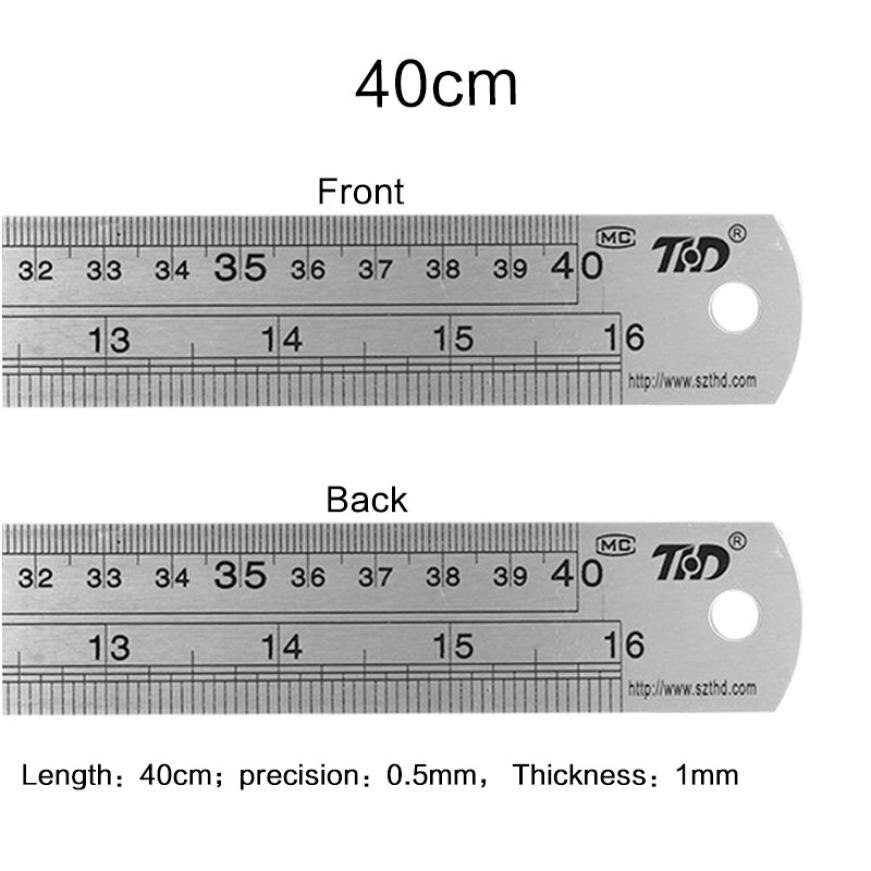 Steel Ruler 15cm/20cm/30cm/40cm/50cm Stainless Ste... – Grandado