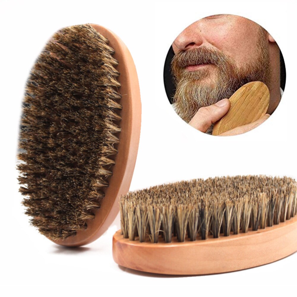 Beard Mustache Brush Hair Brush Ellipse Men Boar H... – Vicedeal
