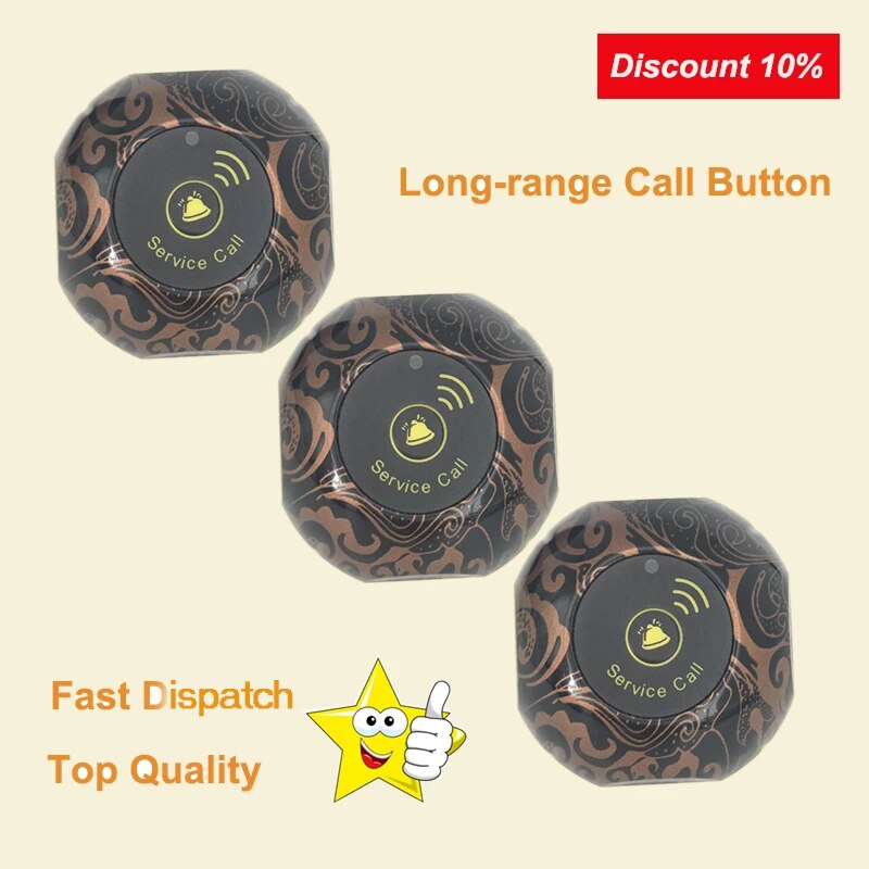 Wireless Paging System For Restaurent 3 One Key Ca... – Vicedeal