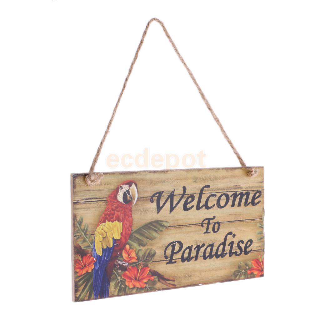 Vintage Woodland Welcome to Paradise/Paradise Foun... – Grandado