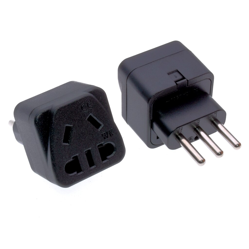 White Black 3-pin IT Conversion plug US/EU/AU to I... – Vicedeal