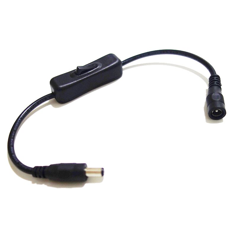 5.5*2.1mm dc 12v inline switch anslutningskabel 1 ... – Grandado