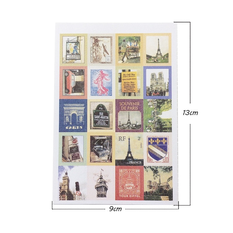 4 Sheets/set Vintage Love In Paris Folding Stamps ... – Grandado