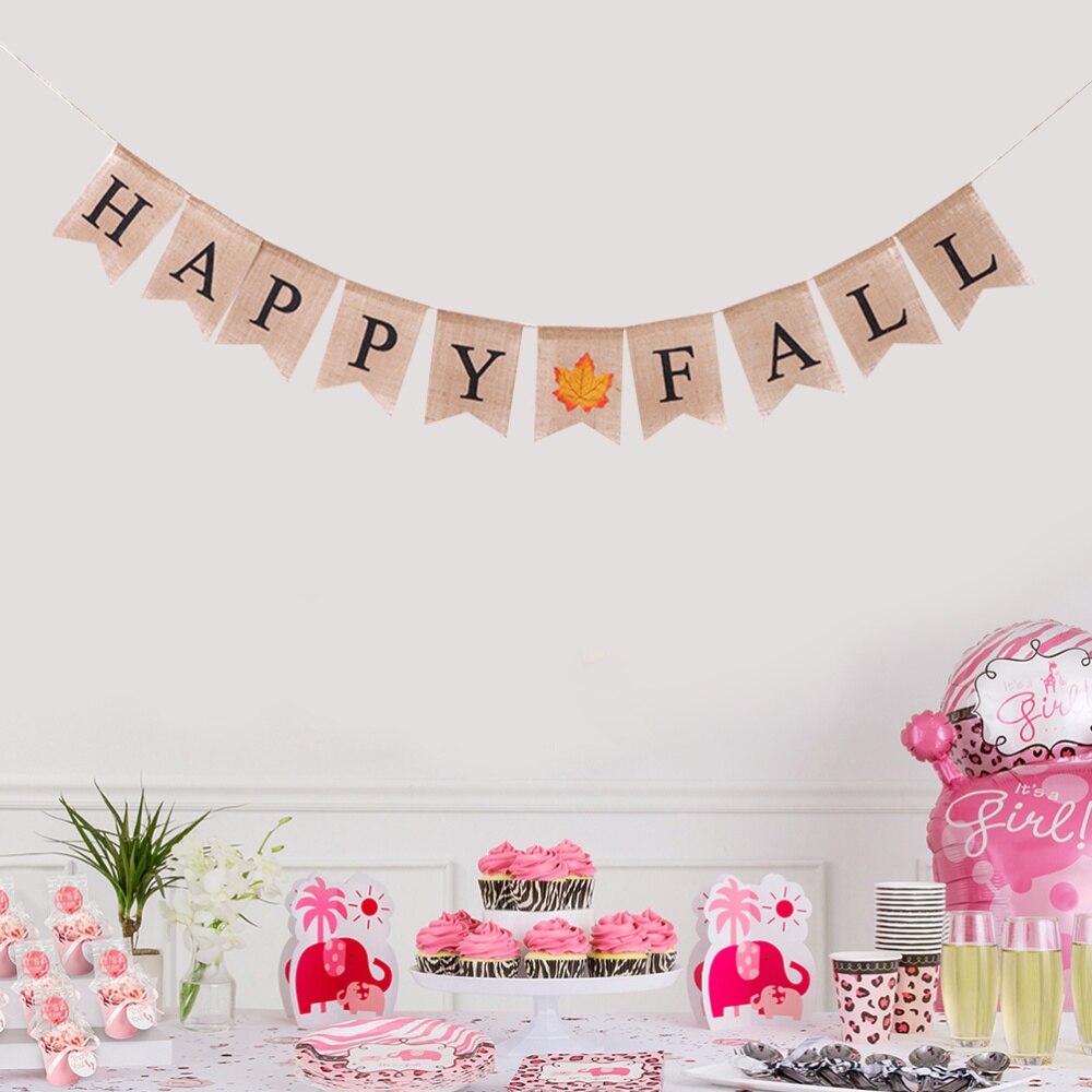 1pc Banner Swallowtail Shape Happy Fall Maple Beau... – Grandado
