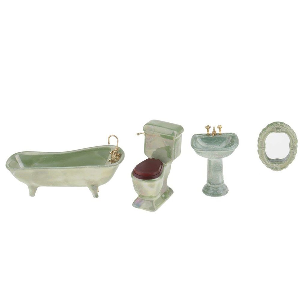 Mini Ceramic Bathroom Footed Bath Tub ToiletPedest... – Grandado