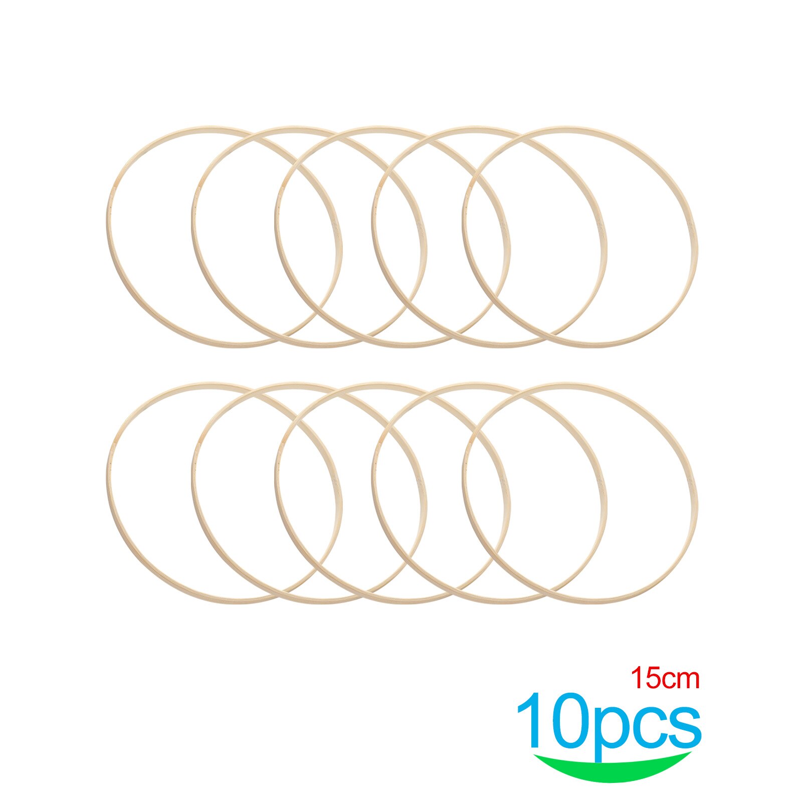 10pcs Bamboo Ring Hand-Made DIY Decoration Round W... – Grandado