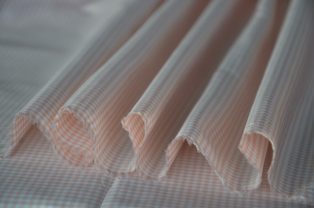 Pure Zijde Dupion Stof Bruin Gestreepte Stof Zijde... – Vicedeal