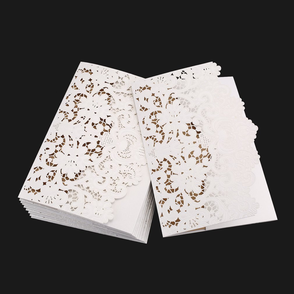 10 Pieces Foldable Invitation Card Cover Exquisite... – Grandado