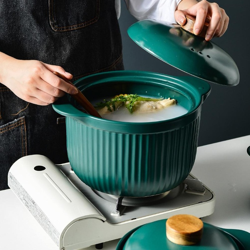 Casserole Stew Pot Ceramic Cooking Pot With Lid So... – Grandado
