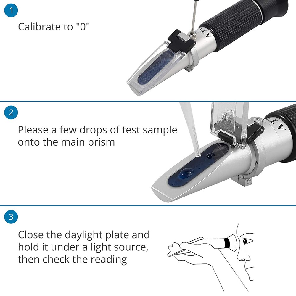 Brix Refractometer With ATC Handheld Brix Meter Hy... – Vicedeal