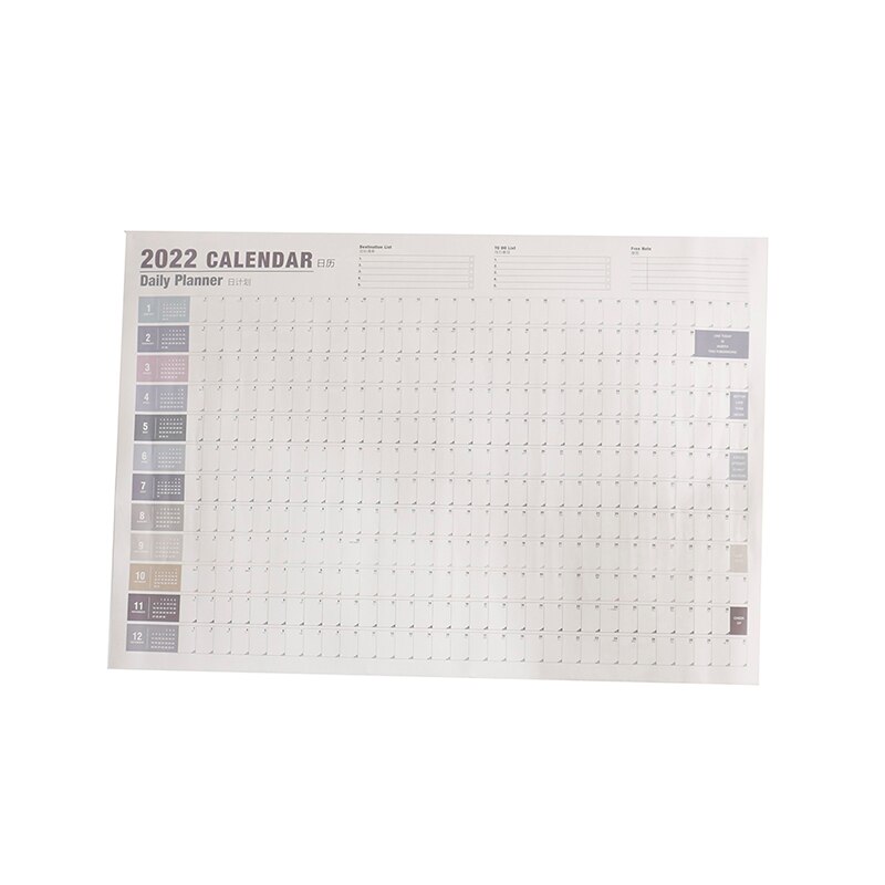 2022 Year Annual Plan Calendar Daily Schedule With... – Grandado