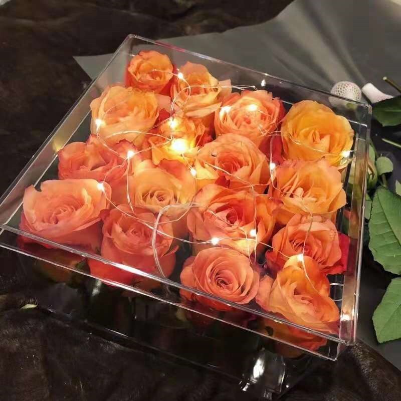 Boîte à fleurs en acrylique une boîte à fleurs, bo... – Grandado