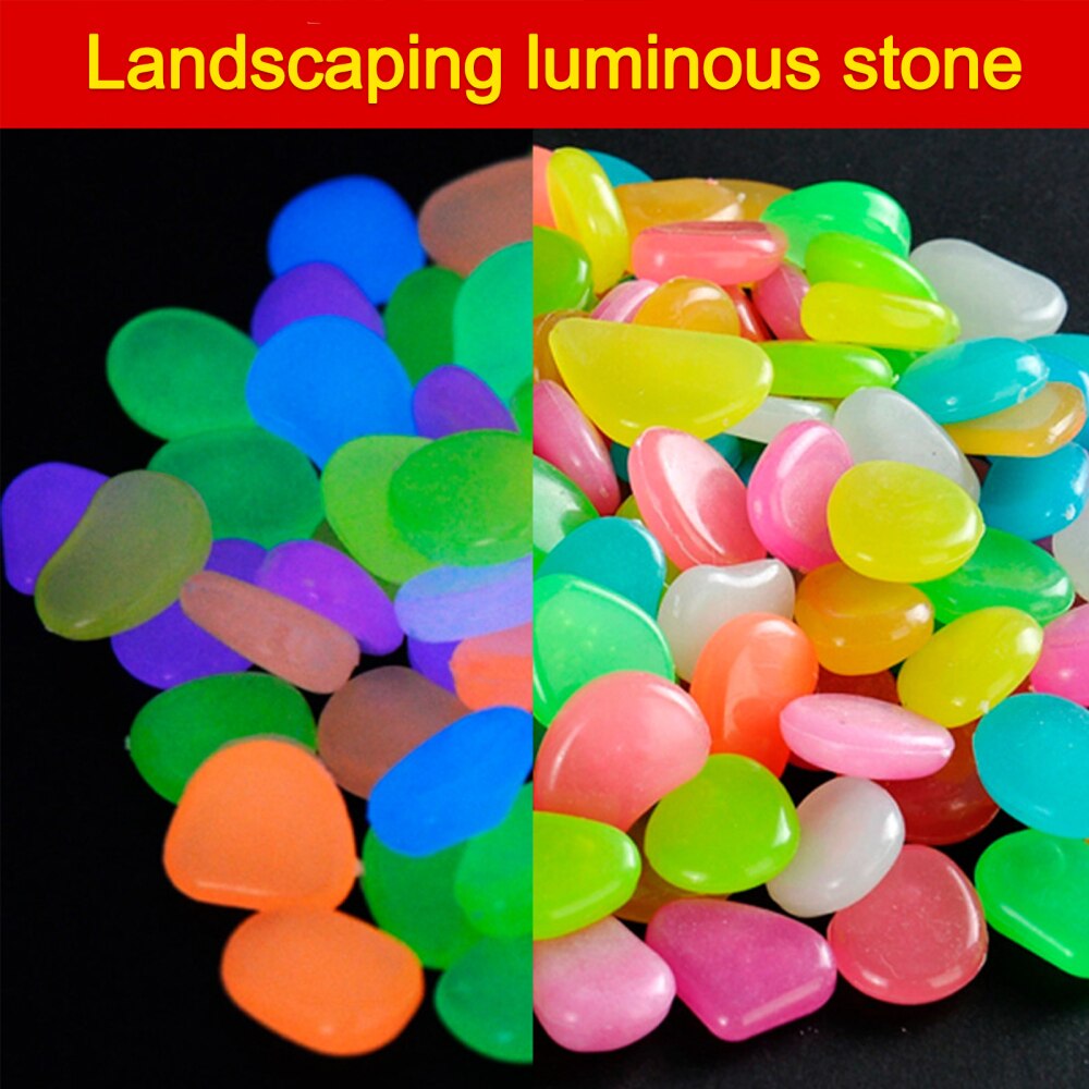 Luminous Stones Gardening Decorations Glow Pebbles... – Grandado