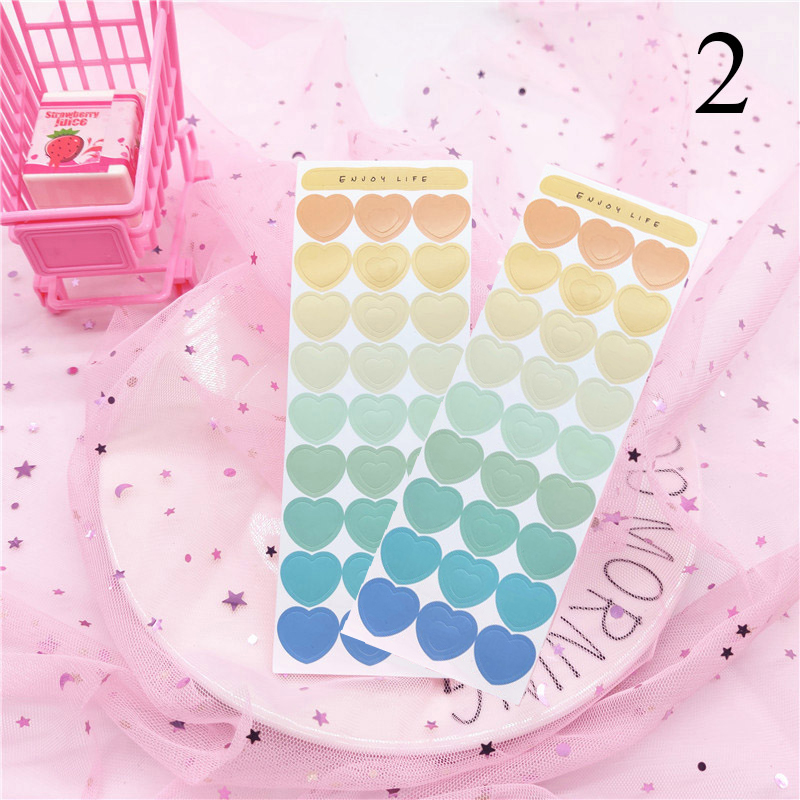 Love Heart Stickers Gradient Color Label Stickers ... – Grandado