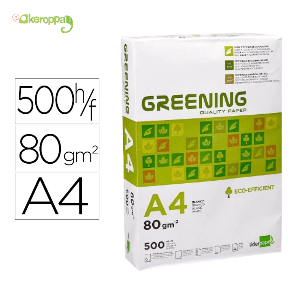 Liderpaper, Papel fotocopiadora greening din A4 80... – Grandado