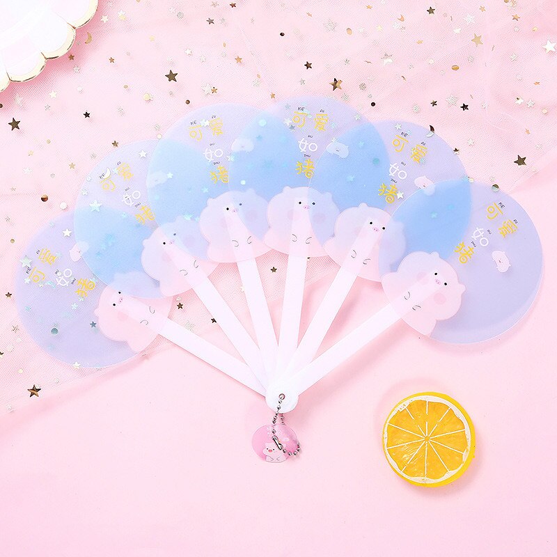 Summer cute fan 6 fold cartoon folding student por... – Vicedeal