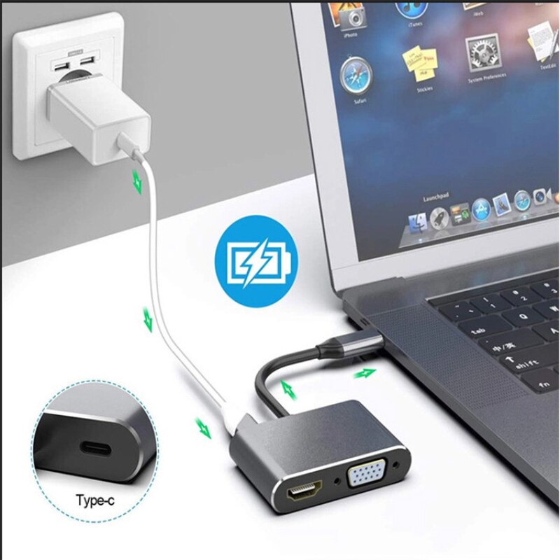 USB C To HDMI 4 In 1 Cable Converter For Huawei Us... – Vicedeal