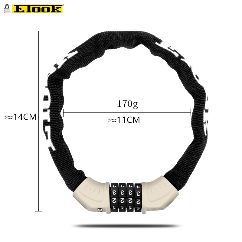 Etook Chain lock Lock Scooter Bike Short 45CM Cafe... – Grandado