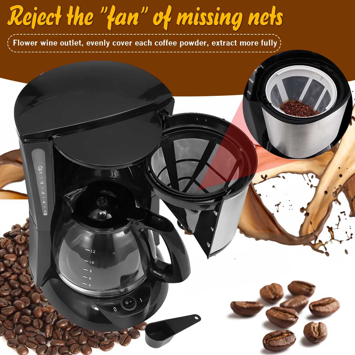 220V Electric Coffee Maker Household Kitchen Autom... – Vicedeal