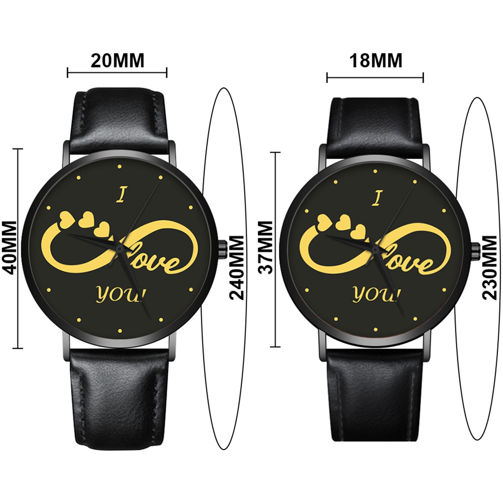 Couple Watches Leather Strap Mesh Strap Lover's Wa... – Vicedeal