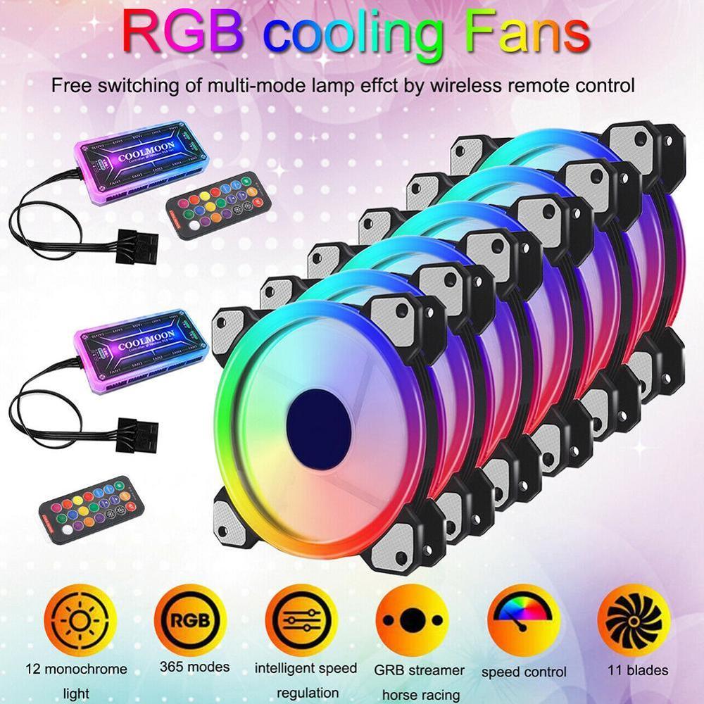 1 Pack Rgb Led Quiet Computer Case Pc Cooling Fan ... – Grandado