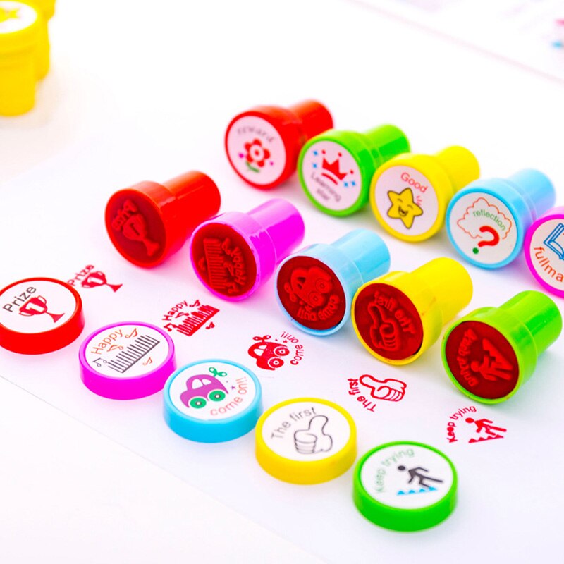 10pcs Cute Cartoon Student Reviews Stamp Set DIY T... – Grandado