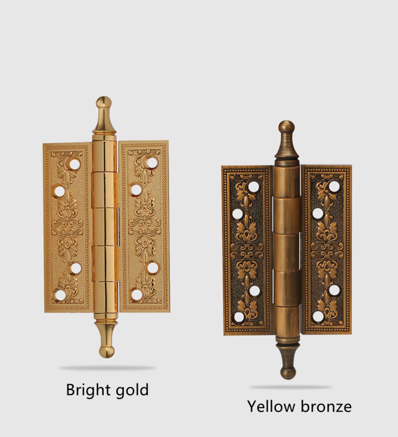 Hinge European Crown Head 4 Inch Solid Wood Door Hinge White Mute Hinge ...