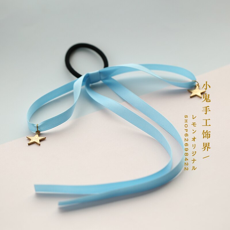 Japanese soft sister ribbon bow hair ring hair rop... – Grandado