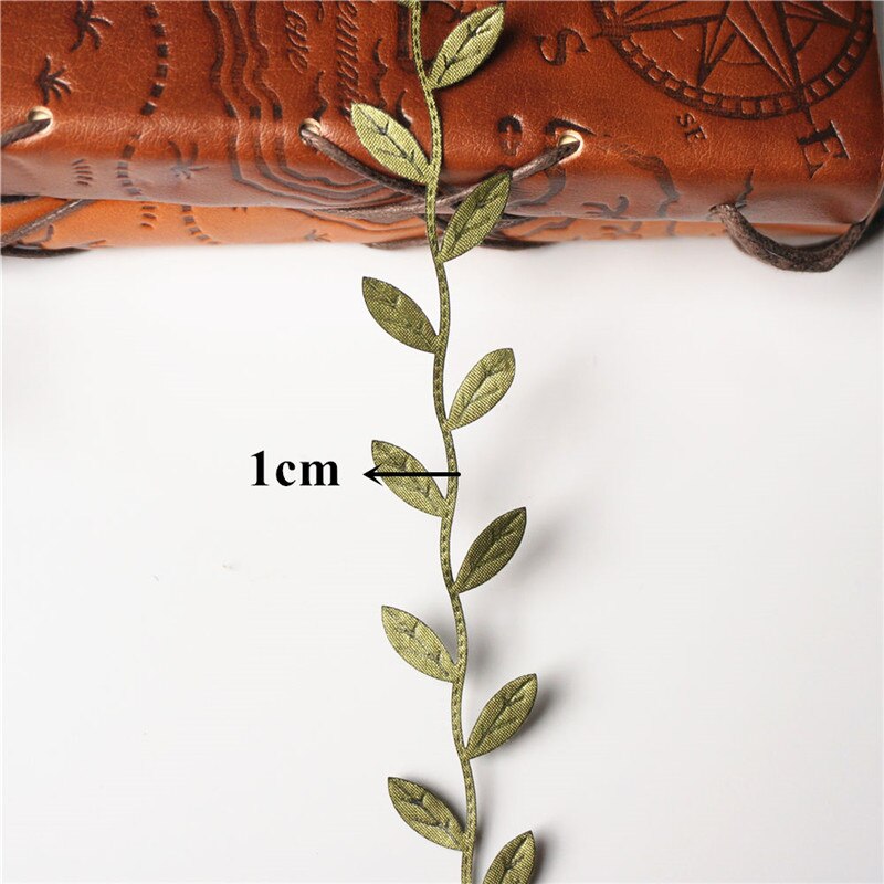 2 yards mørkegrønne blade stofkanter broderi sy på... – Grandado