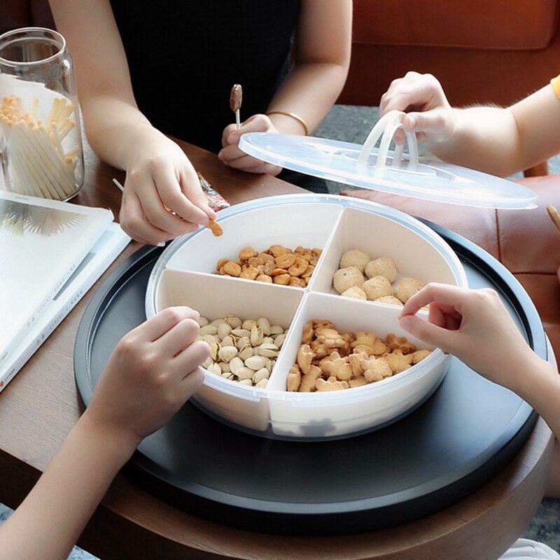 4-Compartment Vegetable Tray Snack Storage Box wit... – Grandado