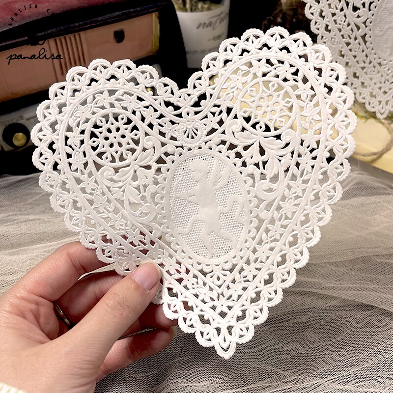 Panalisacraft heart shape lace texture paper for S... – Grandado