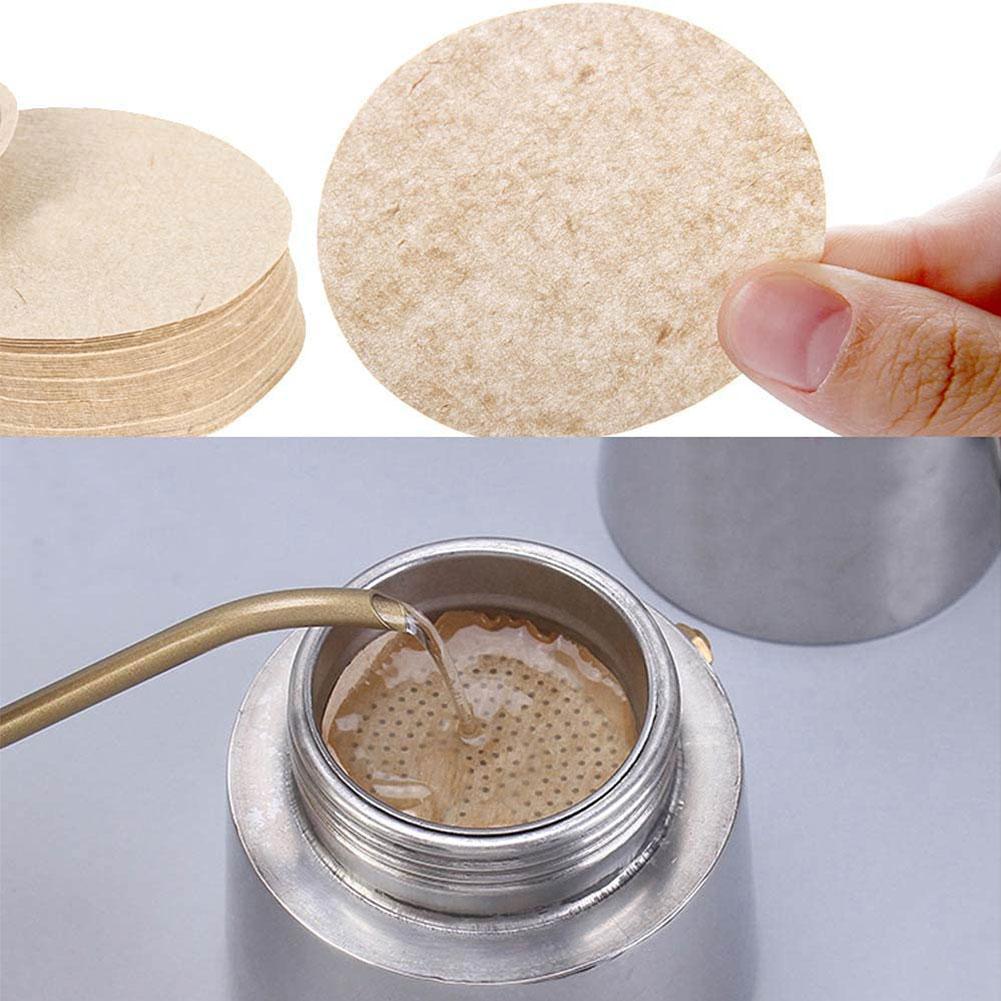 100pcs Coffee Pot Round Filter Paper Moka Pot Filt... – Vicedeal