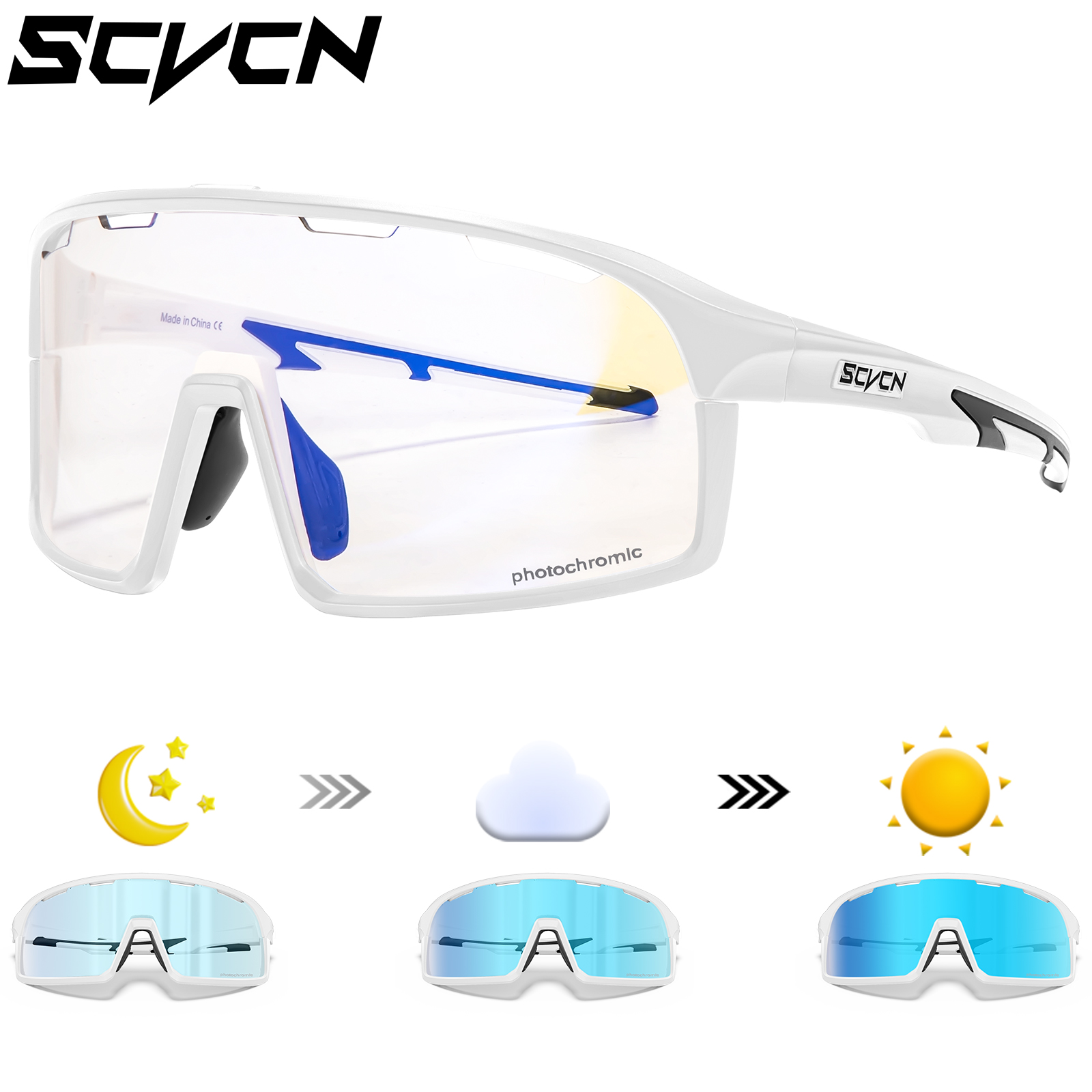 SCVCN Cycling Glasses Photochromic Cycling Sunglas... – Grandado