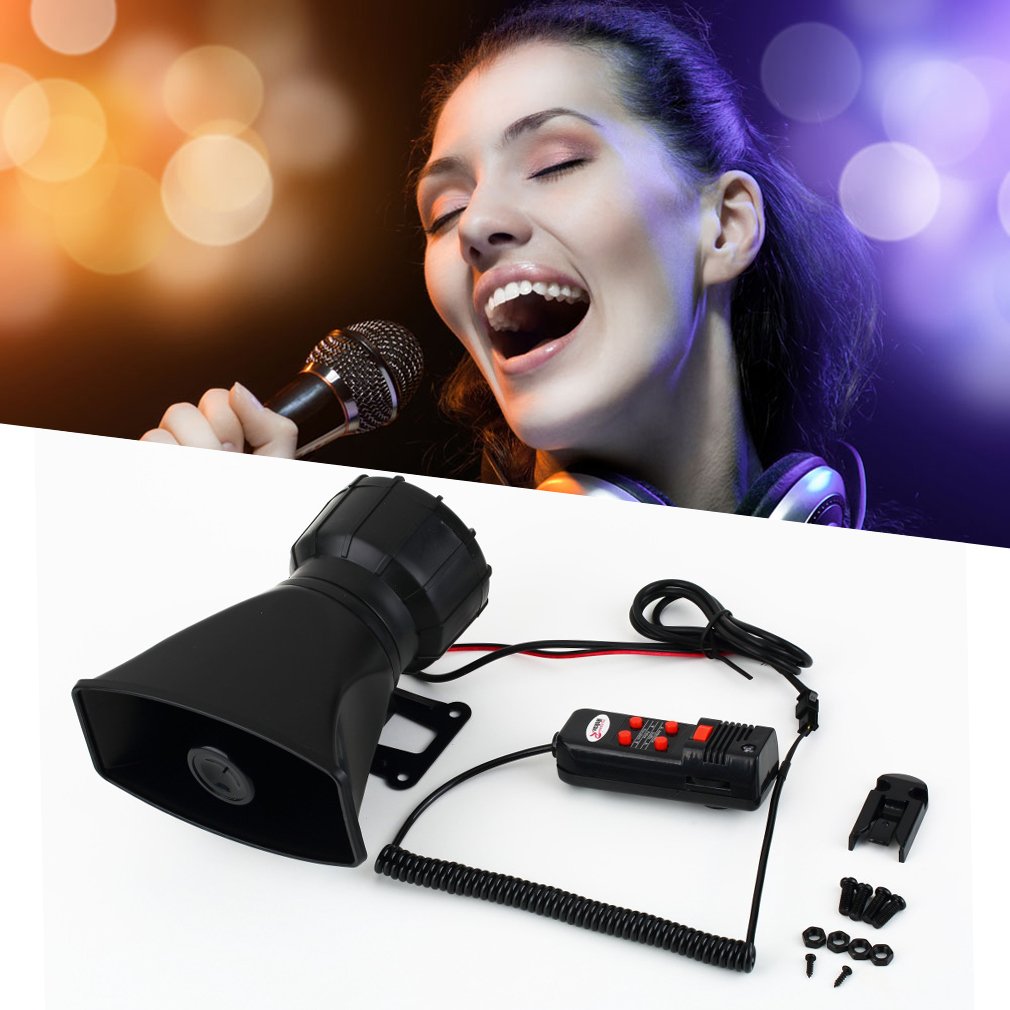 Autohoorn met microfoon luide motorfietssirene voe... – Vicedeal