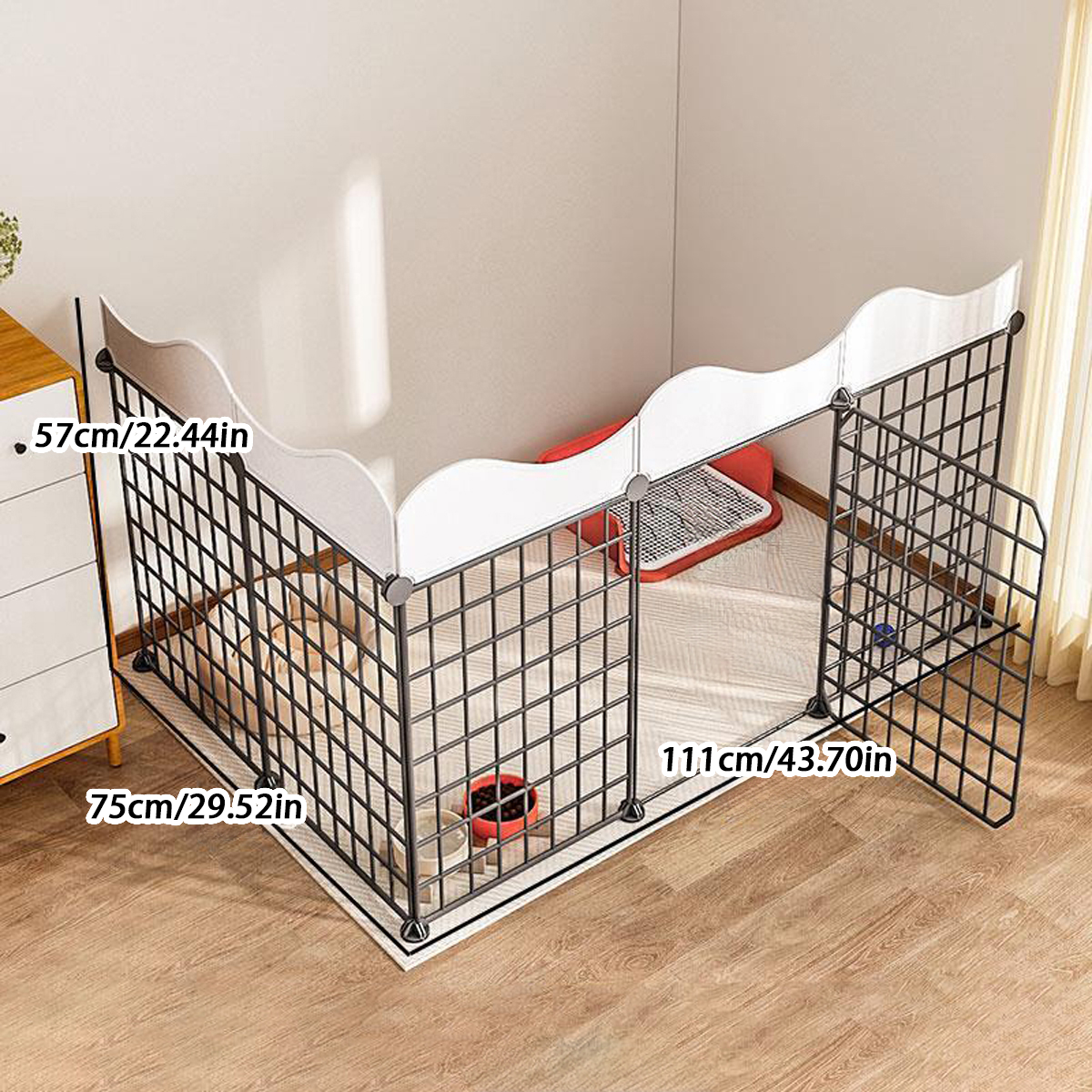 Husdjursstaket hundbur inomhus små och medelstora ... – Vicedeal