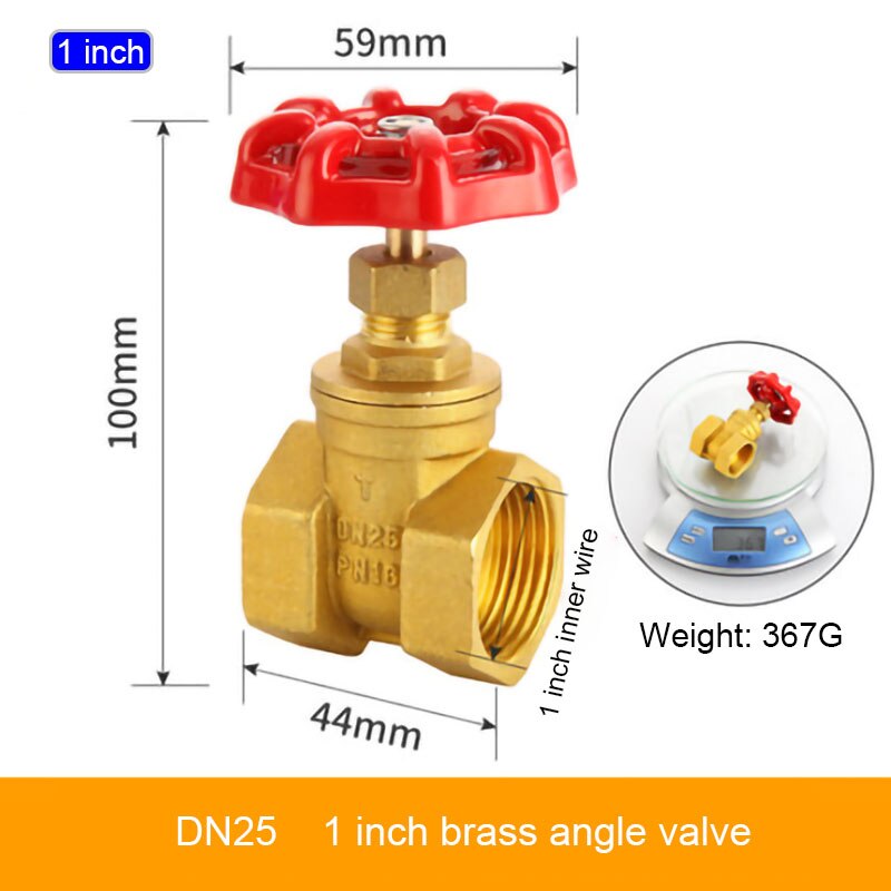 LEDFRE 1/2" 3/4" 1" inch Brass Copper Gate Valves ... – Grandado