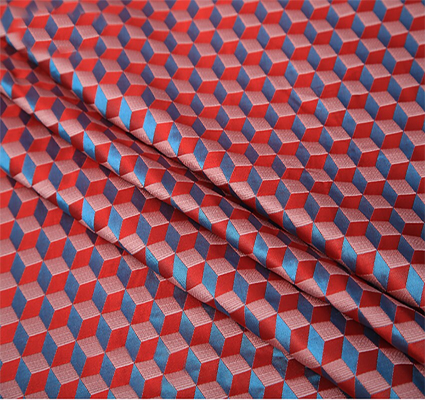 Rode Geometrische diamond Metallic Jacquard Brokaa... – Grandado