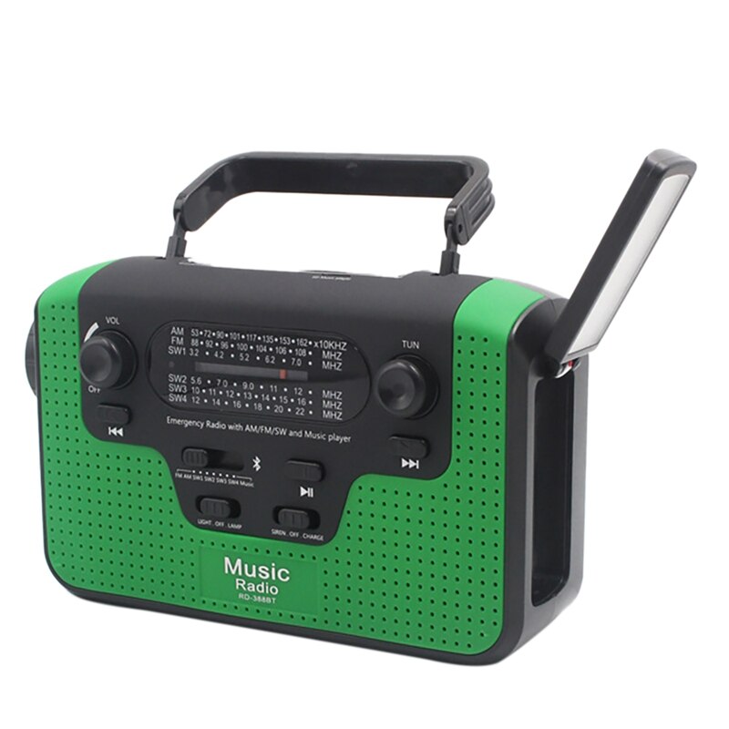 Bluetooth Radio Solar Radio Hand Crank Emergency A... – Grandado