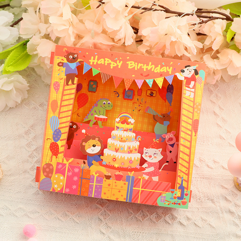 Birthday 3D Greeting Card With Envelope Paper Carv... – Grandado
