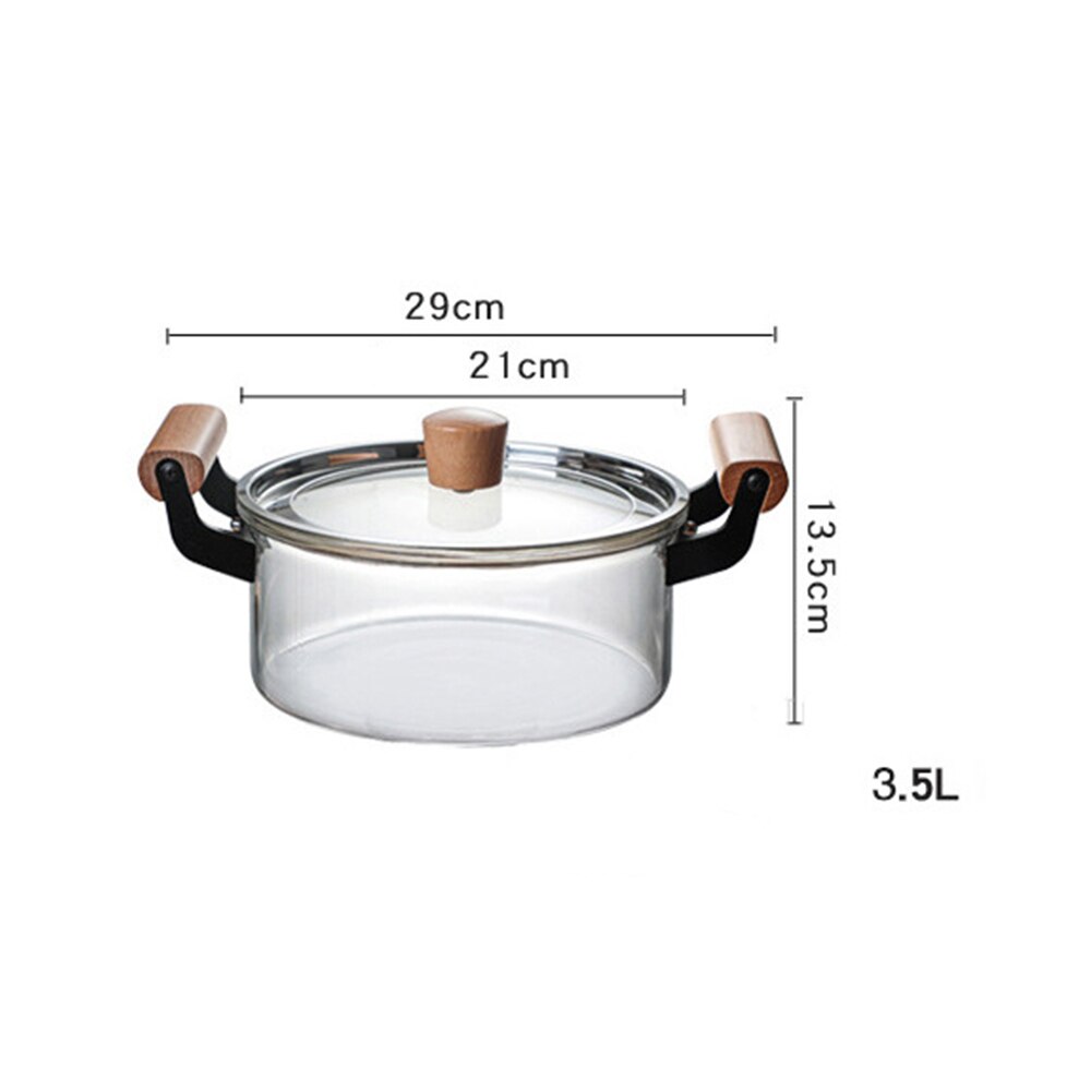 Household glass cookware heat resistant soup pot t... – Grandado