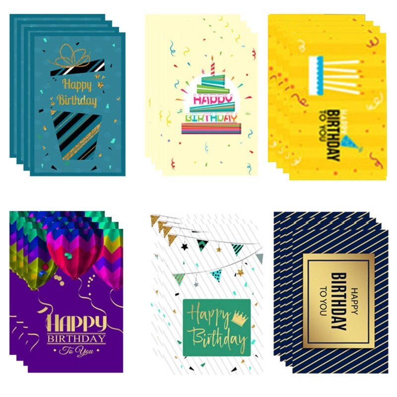 24pcs Happy Birthday Cards Assortment Blank Inside... – Grandado