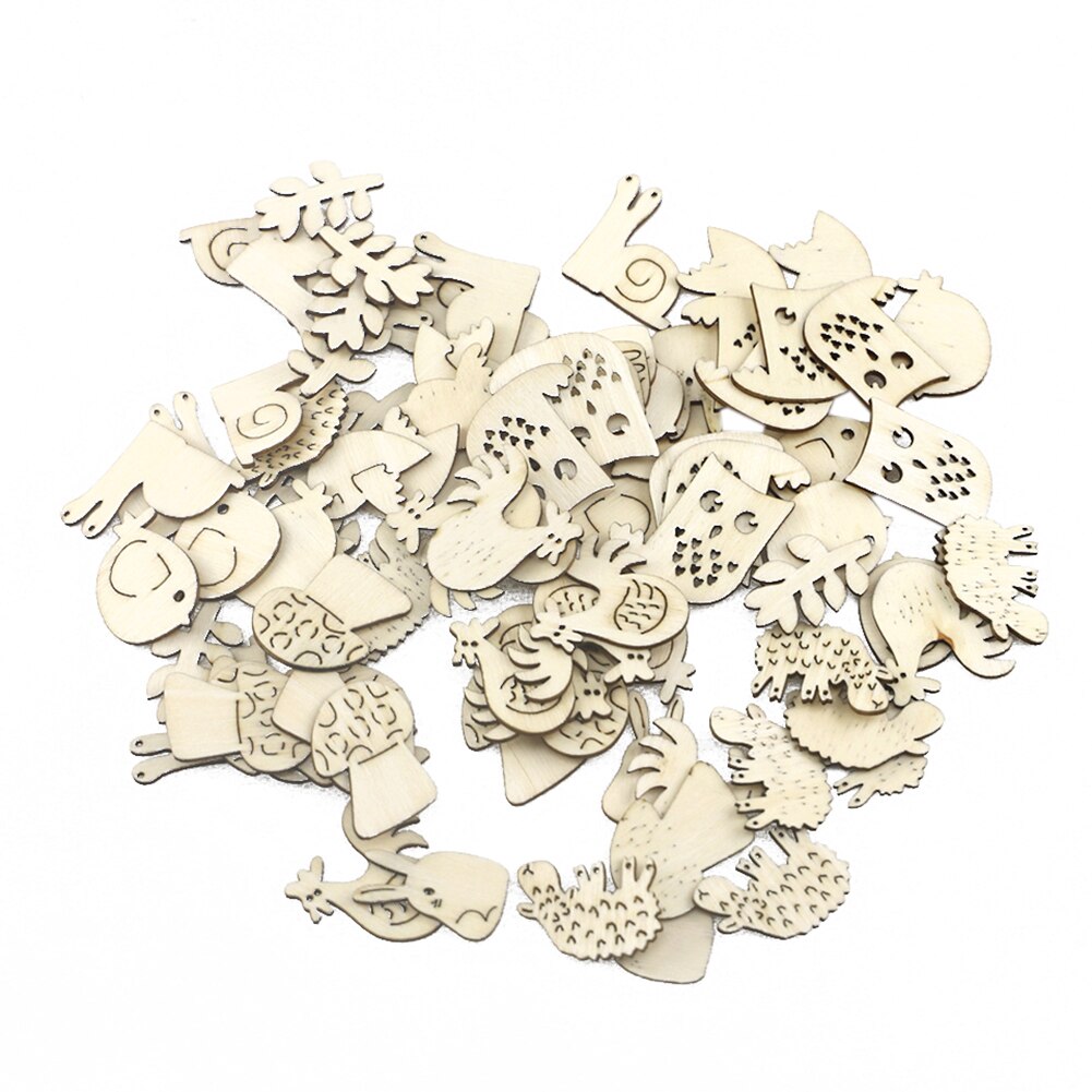 100pcs Cute Hollow Pentagram Shape Wood Chips Slic... – Grandado