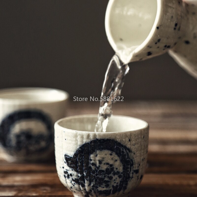 Japanese Style Hand-painted Ceramic Small Sake Bot... – Grandado