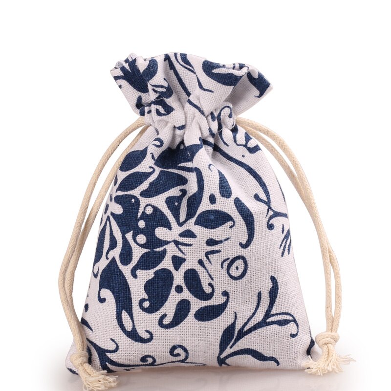 Bolsa de algodón con estampado Floral blanco, paqu... – Grandado