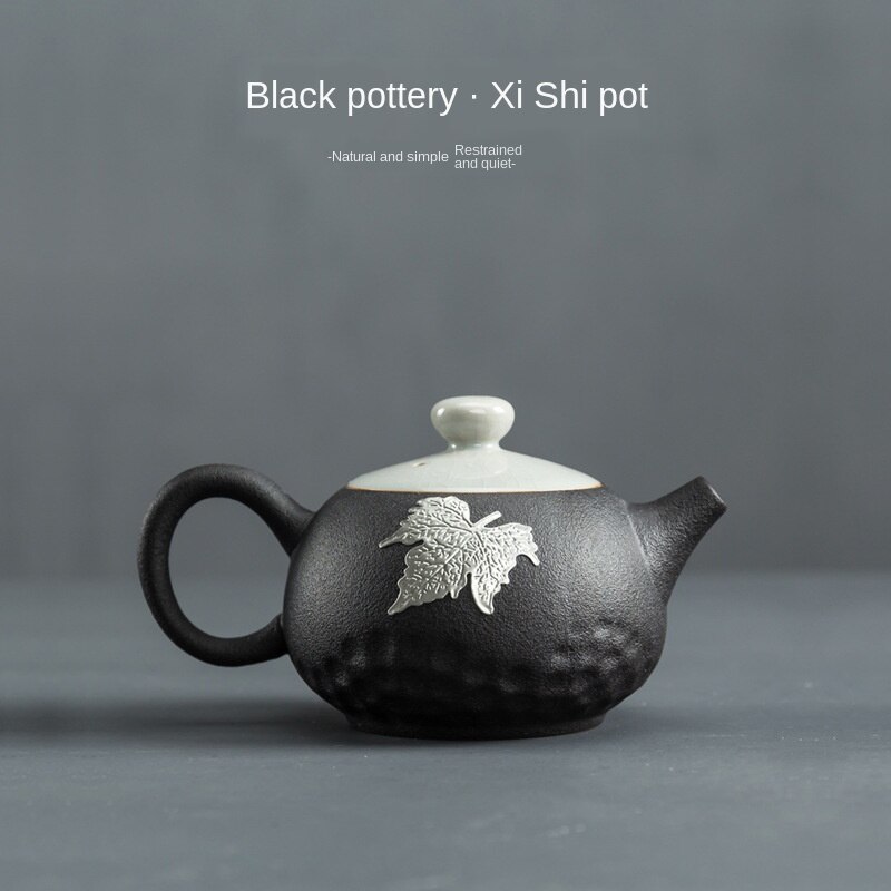 Black Pottery Chinese Style Stoneware Teapot Ceram... – Vicedeal