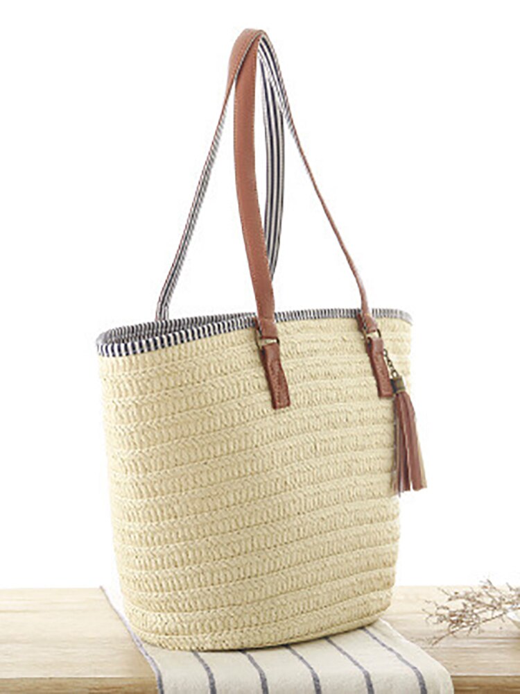 Casual Woven Summer Bags For Women Straw Handmade ... – Vicedeal